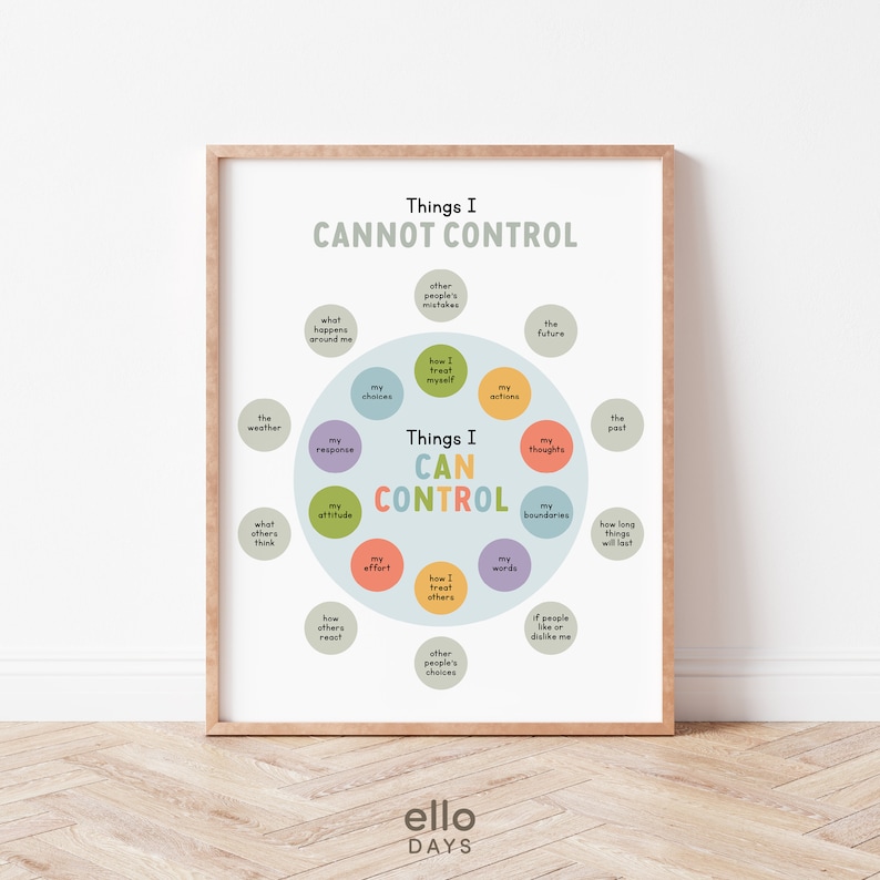 Things I Can Control Poster, School Counselor Therapy Wall Sign ...