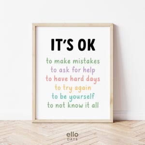 Kids Affirmation Poster Set of 3, Positive Affirmations Wall Art Bundle ...