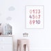 Rose Pink Numbers 1 10 Printable Wall Art Poster Educational Poster ...