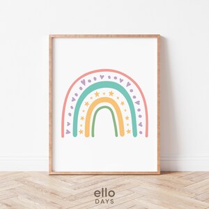 In Our Class We Are Family Rainbow Wall Print Bundle, PASTEL Colors ...