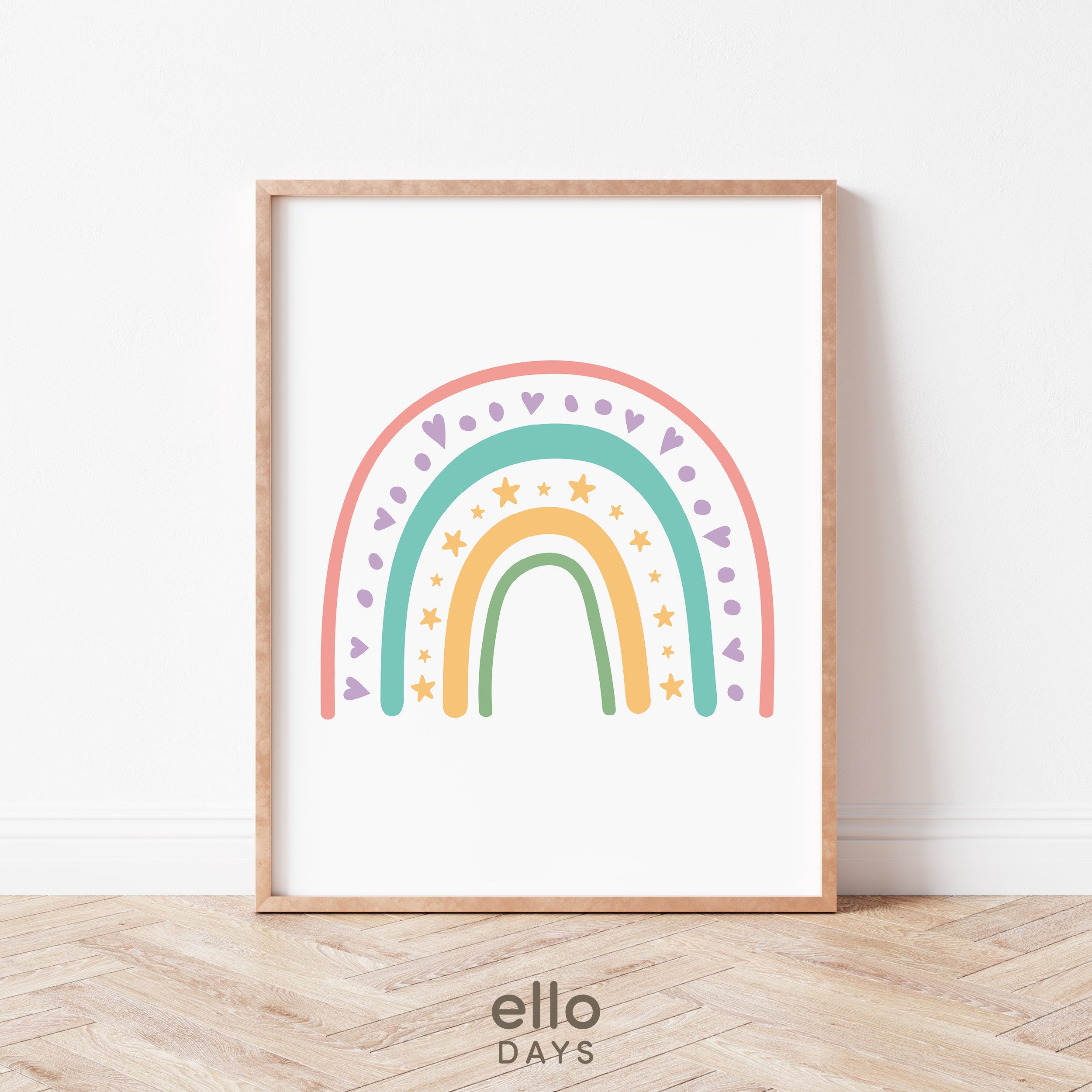 In Our Class We Are Family Rainbow Wall Print Bundle, PASTEL Colors ...