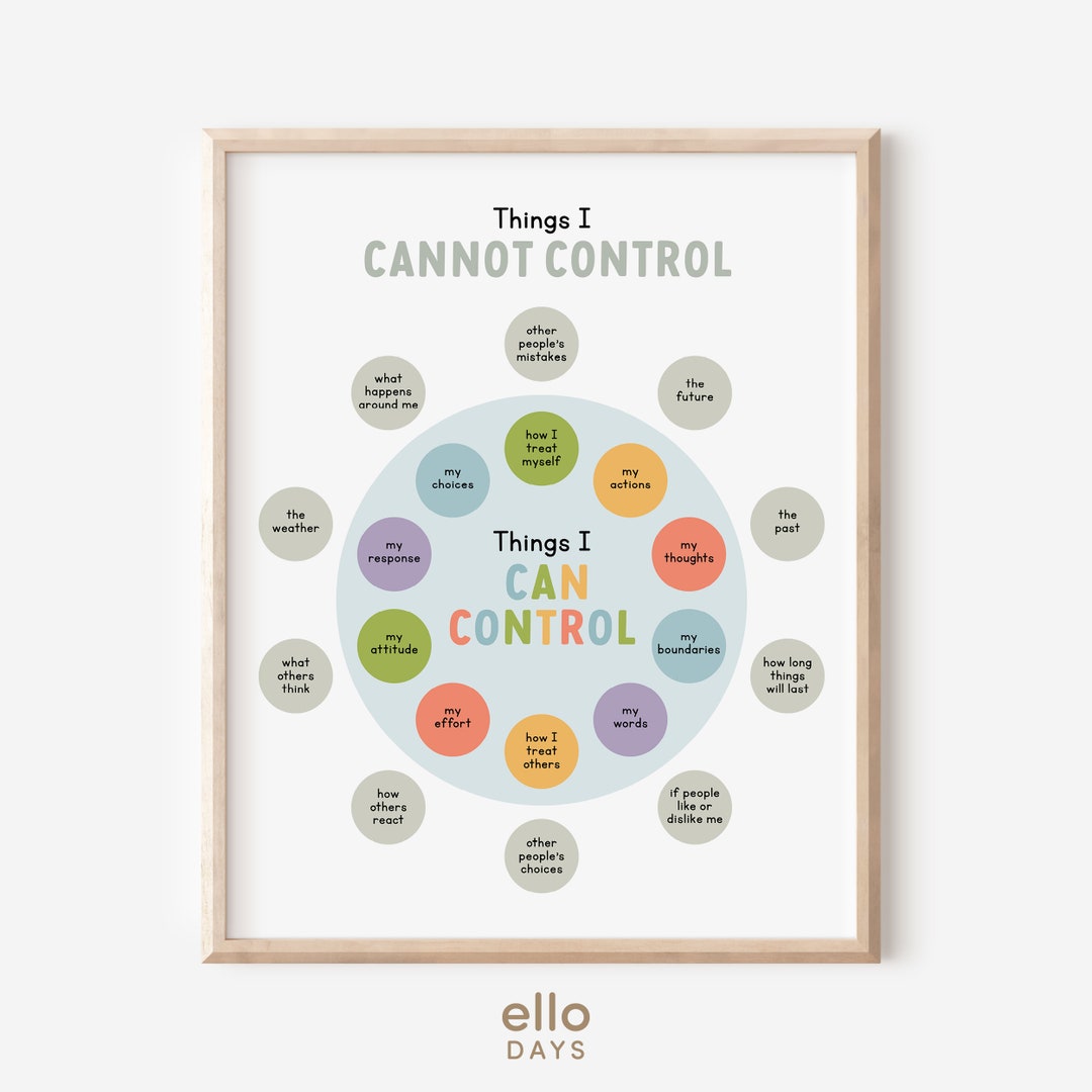 Things I Can Control Poster, School Counselor Therapy Wall Sign ...