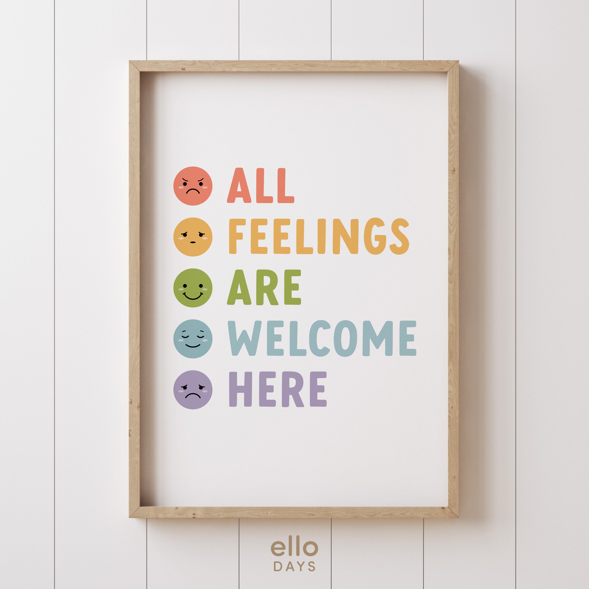 All Feelings Welcome Here Poster, School Counselor Therapy Office Decor ...