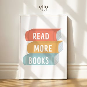 Reading Corner Kids Wall Art Decor Poster Set of 6 Bundle, Classroom ...