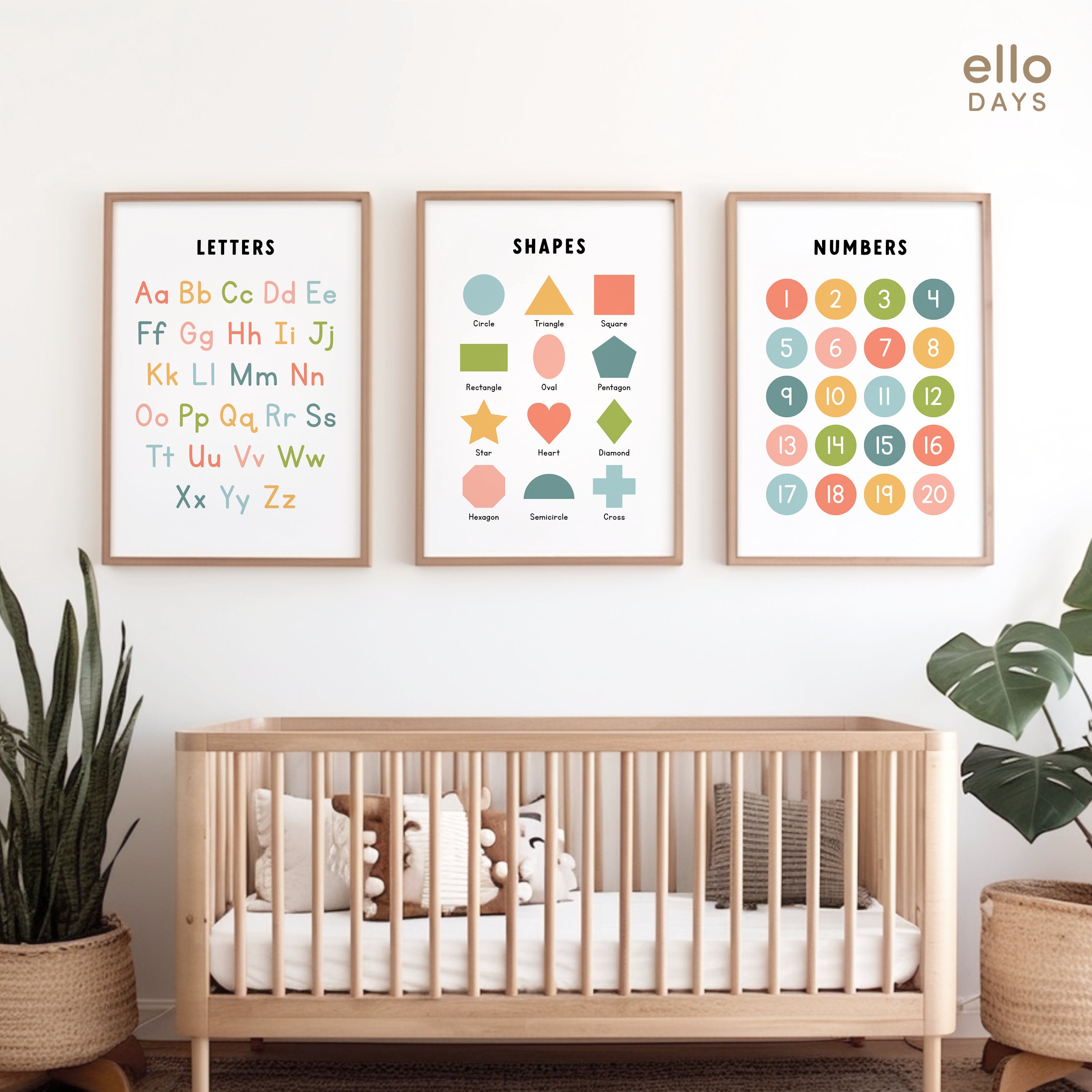 Educational Posters Set of 6, Classroom Homeschool Prints, Montessori ...