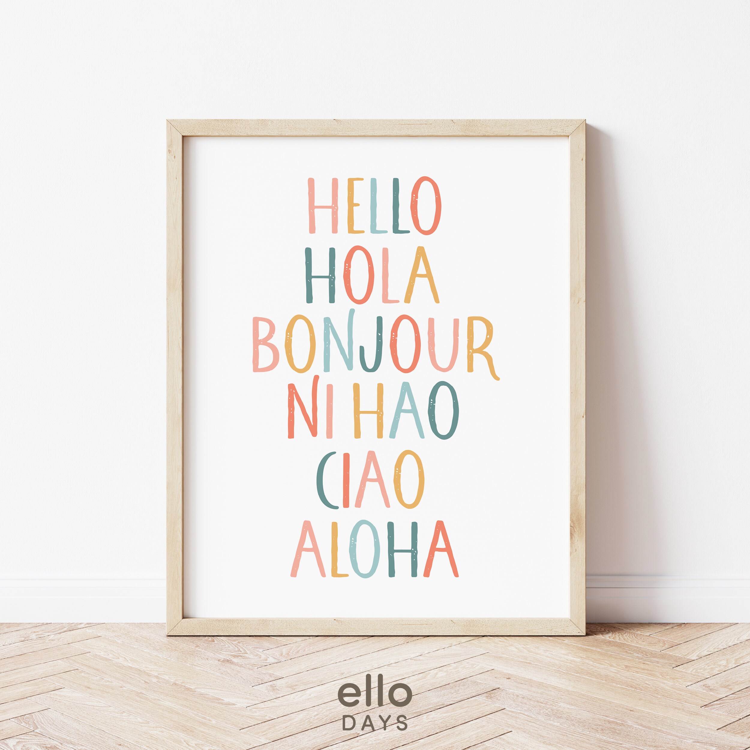 Hello Different Languages Sign, Store Greeting Sign Multilingual Poster ...