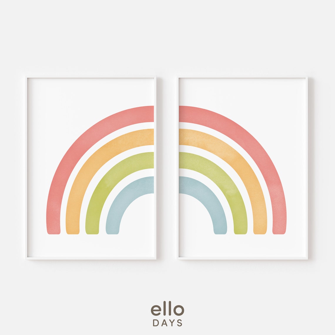 Split Rainbow & Read Learn Grow Printable Wall Art Poster Bundle ...