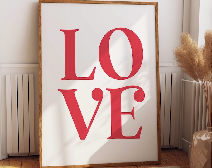 Valentine Positive Affirmations Wall Art, Pink Valentine Decor Print ...