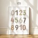Neutral Alphabet Numbers 1-10 Printable Wall Art Bundle Educational ABC ...
