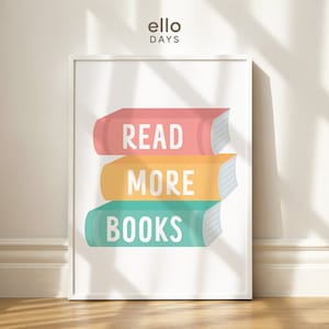 Reading Motivational Poster, Classroom Decoration, Reading Corner Wall ...