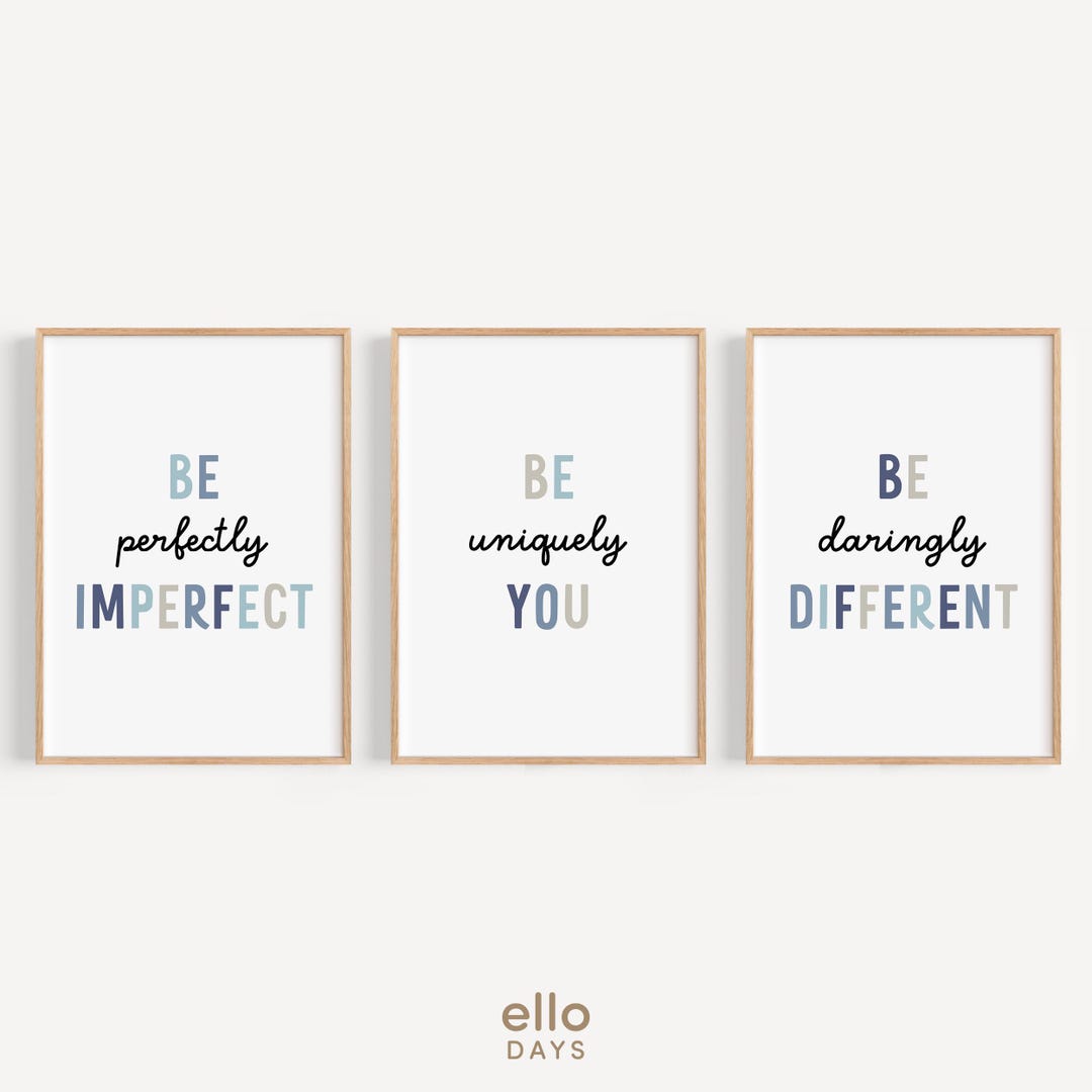 Motivational Poster for Kids, Positive Affirmations Prints Set of 3 ...