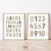 Neutral Alphabet Numbers 1-10 Printable Wall Art Bundle Educational ABC ...