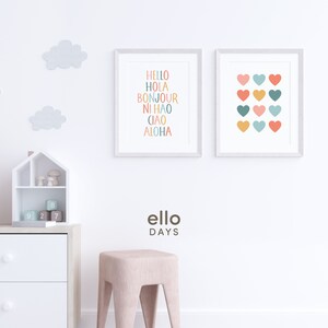 Hello Different Languages and Hearts Bundle, International Greeting ...