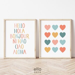 Hello Different Languages and Hearts Bundle, International Greeting ...