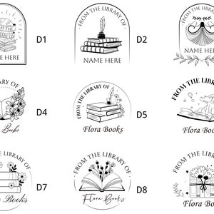 Personalized Book Stamp, From the Library of Stamp, Custom Self Inking ...
