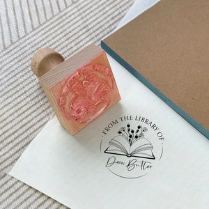 Personalized Book Stamp, From the Library of Stamp, Custom Self Inking ...