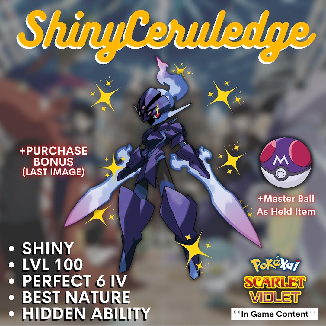 Shiny Ceruledge / Pokemon Scarlet & Violet / 6IV / Level 100 / - Etsy Australia