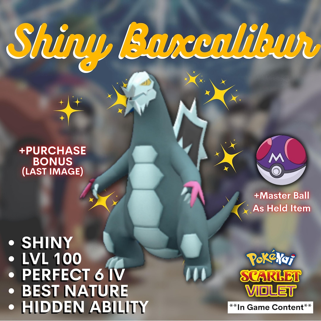 Shiny Baxcalibur / Pokemon Scarlet & Violet / 6IV / Level 100 - Etsy
