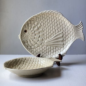 Fitz and Floyd Fish-shaped Plate and Bowl Set Vintage 70s Ceramic Dishes - Etsy