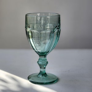 Duratuff Water Goblet Libbey Gibraltar Glass Stemware in Spanish Green ...