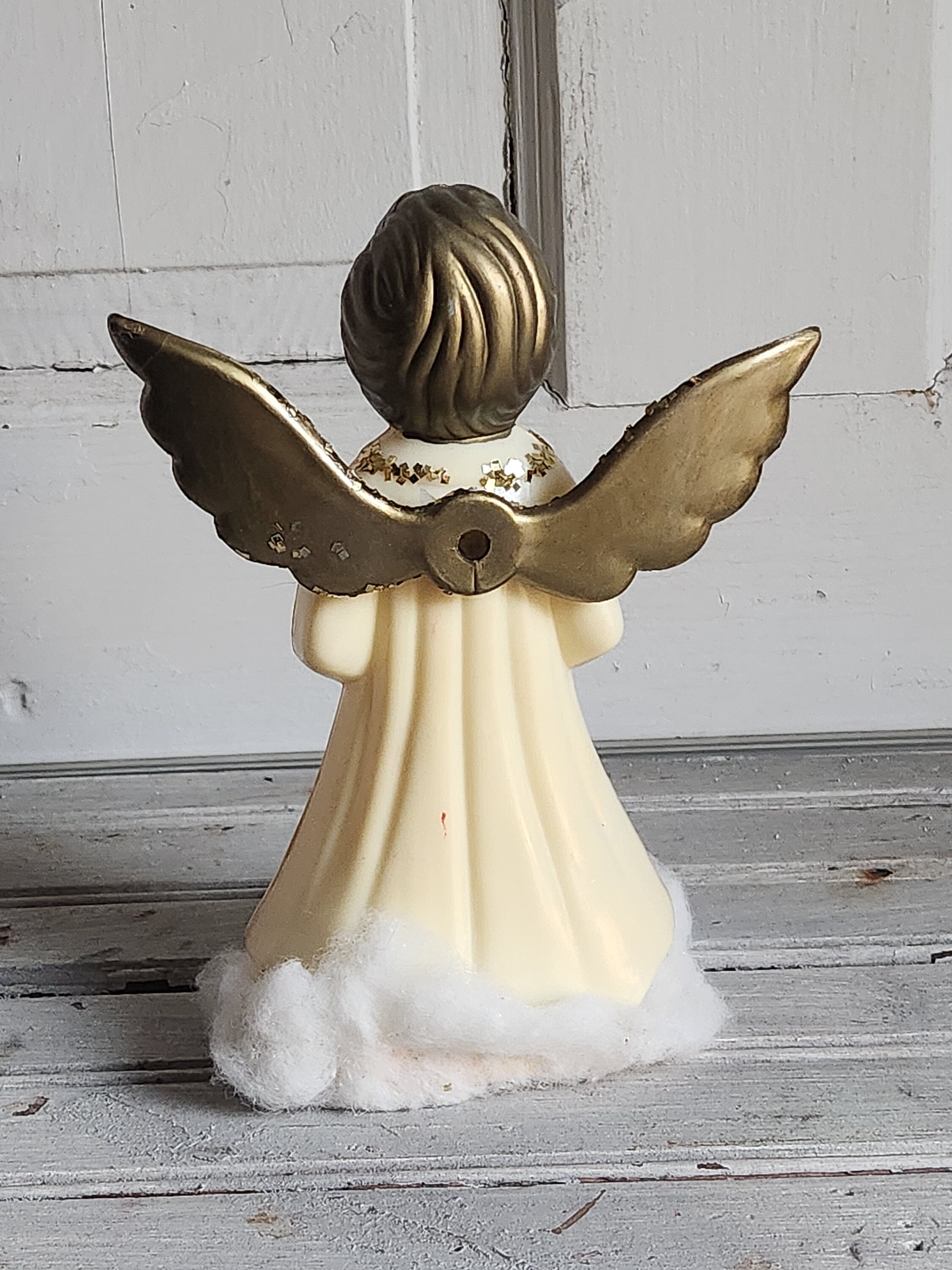 Vintage Plastic Christmas Double-glo Angel Tree Topper Ornament Decor ...