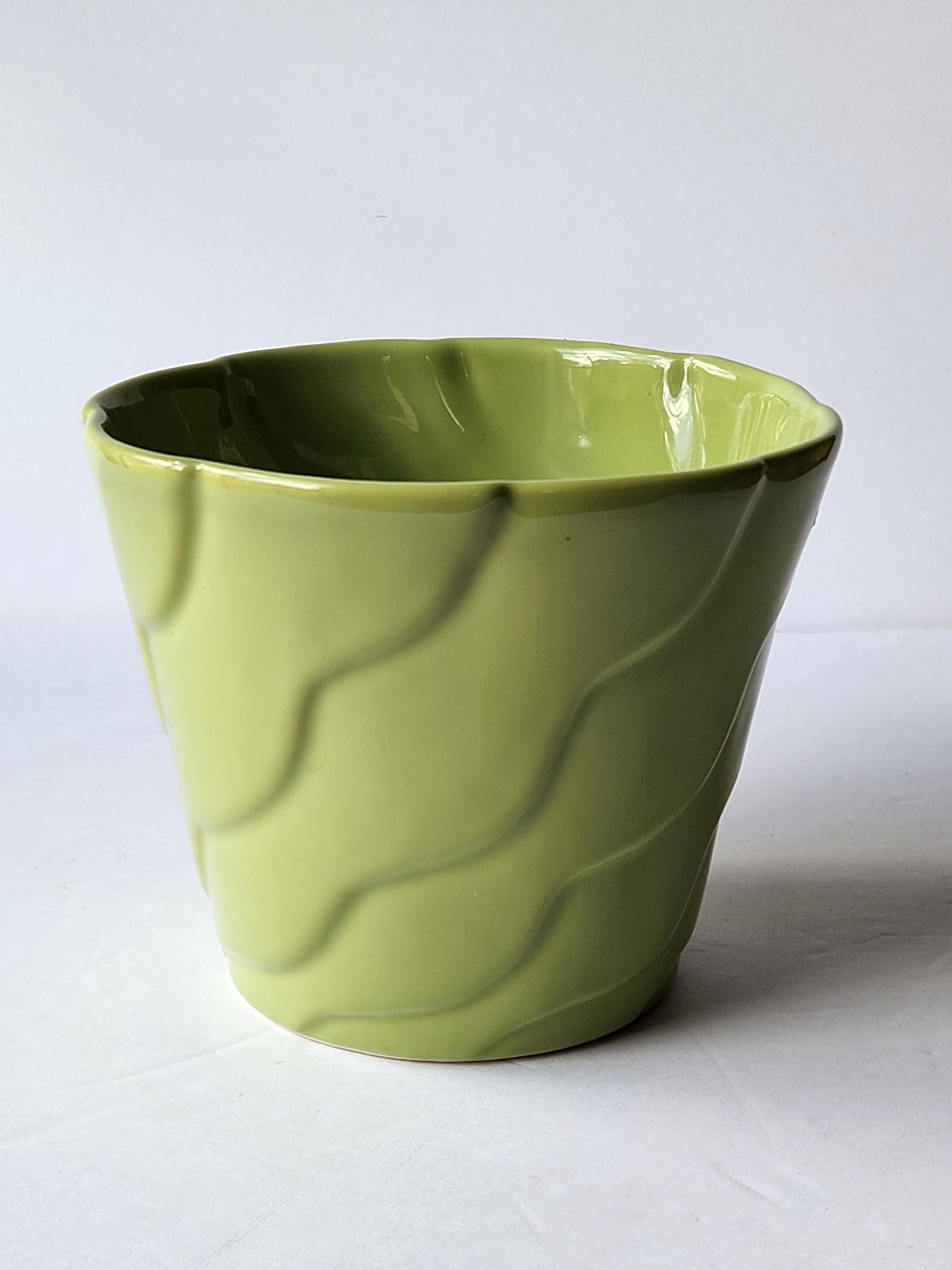 Vintage Ceramic Planter Wavy Design Art Pottery MCM Design - Etsy