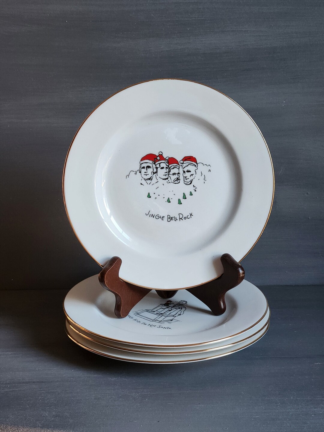 Merry Masterpieces Dessert Plates American Collection Set of 4 - Etsy
