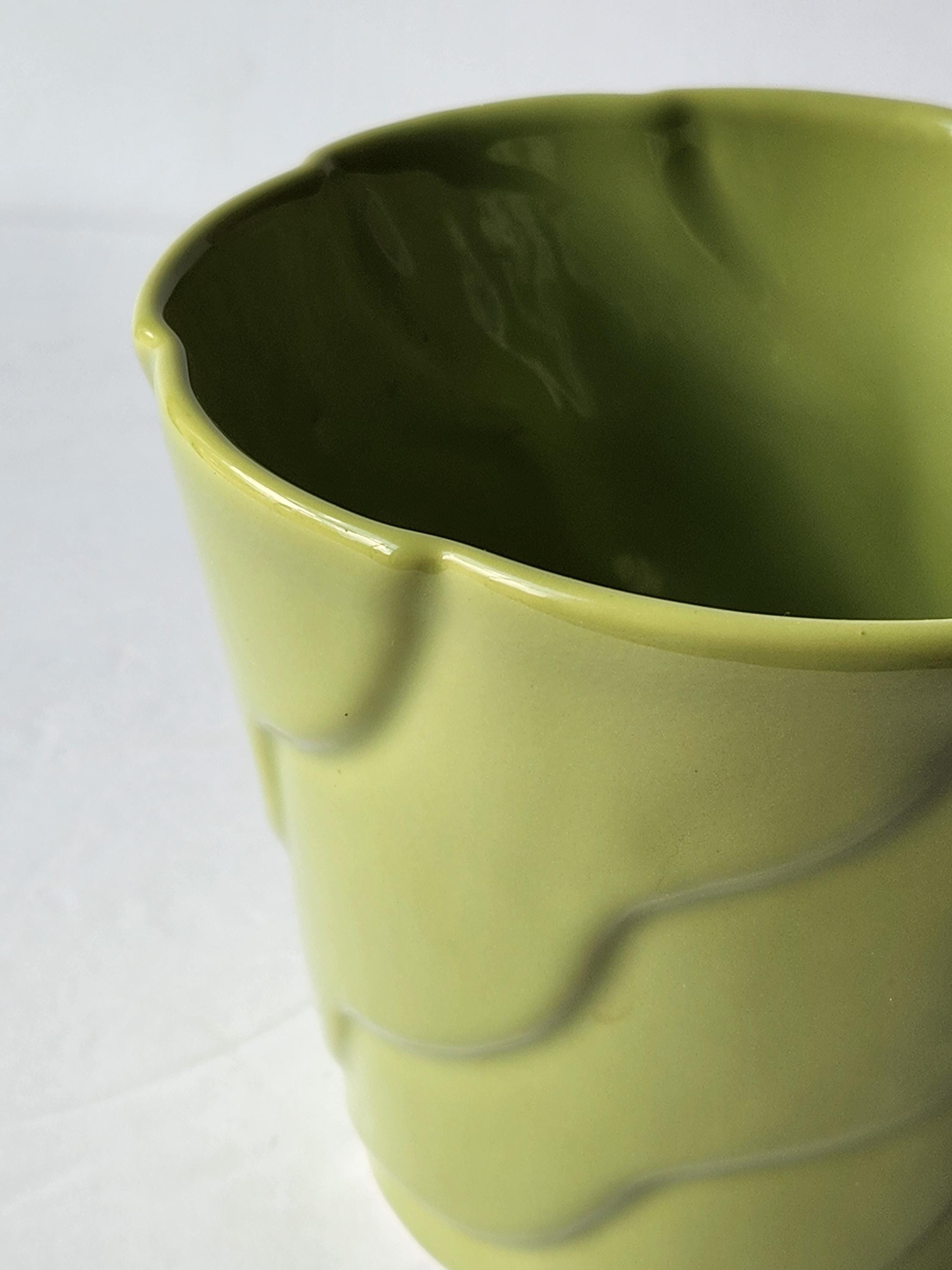 Vintage Ceramic Planter Wavy Design Art Pottery MCM Design - Etsy