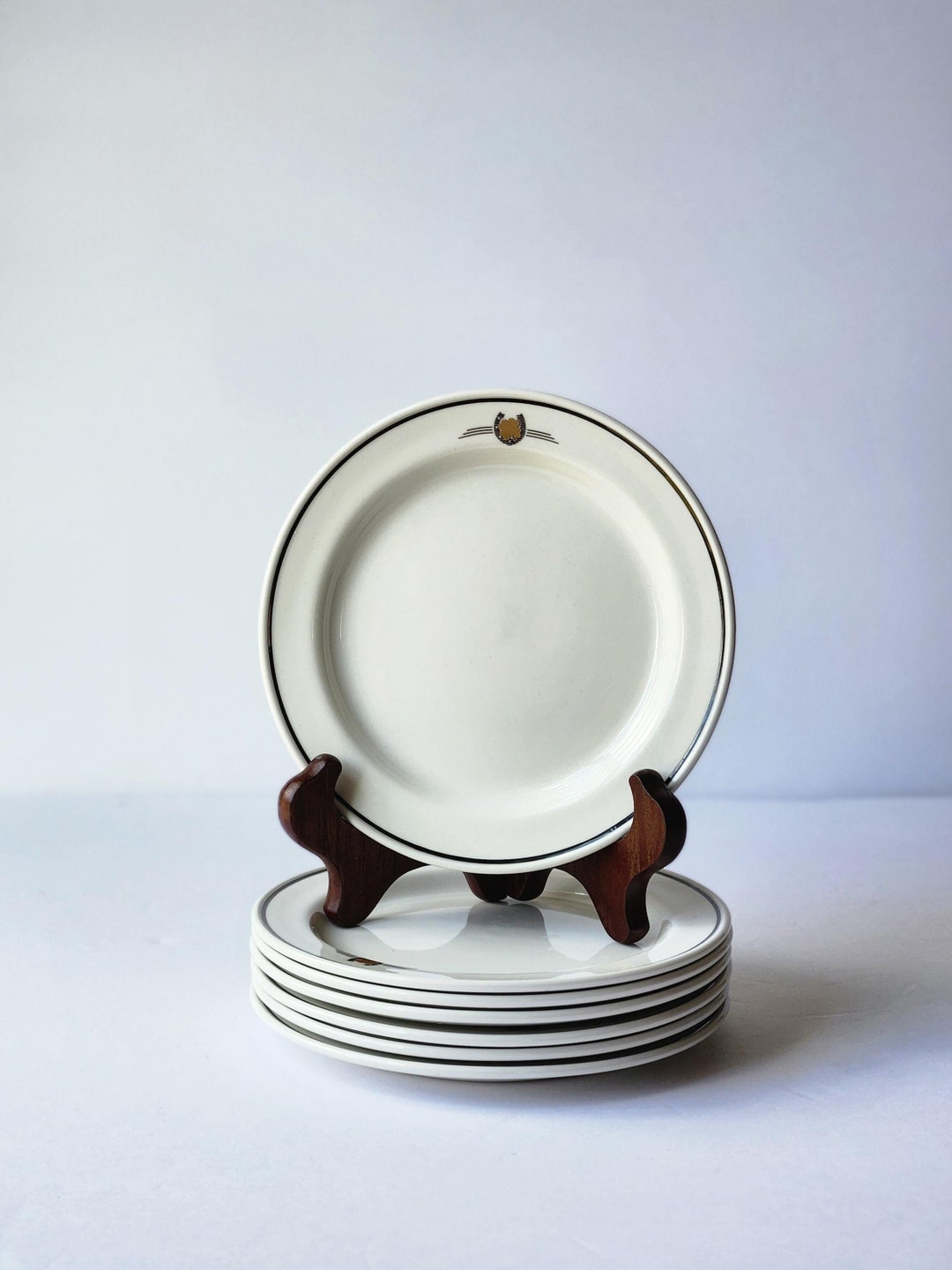 Steelite International Bread or Dessert Plates With Horseshoe and ...