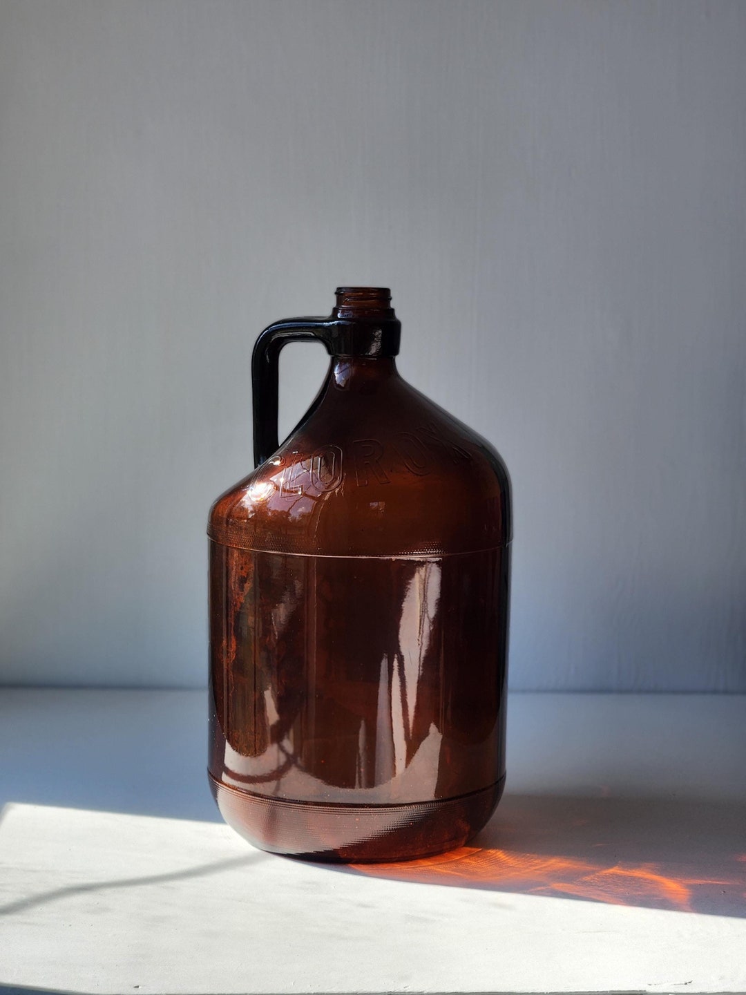 Vintage Amber Glass Clorox Gallon Jug Bottle Embossed - Etsy