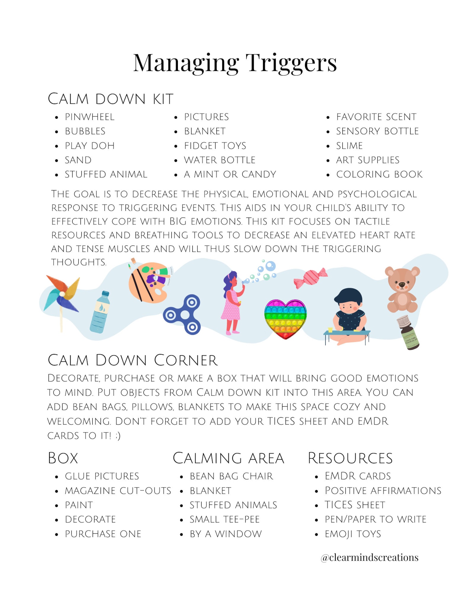 EMDR Resource Cards - Etsy