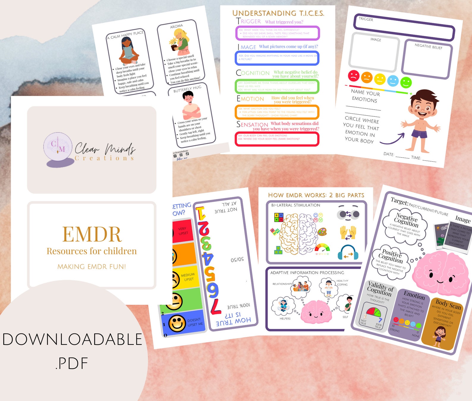 EMDR Resource Booklet for Kids - Etsy