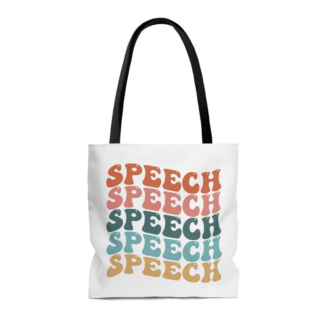 Speech Tote Bag, Speech Language Pathologist Tote Bag, Speech Therapist ...