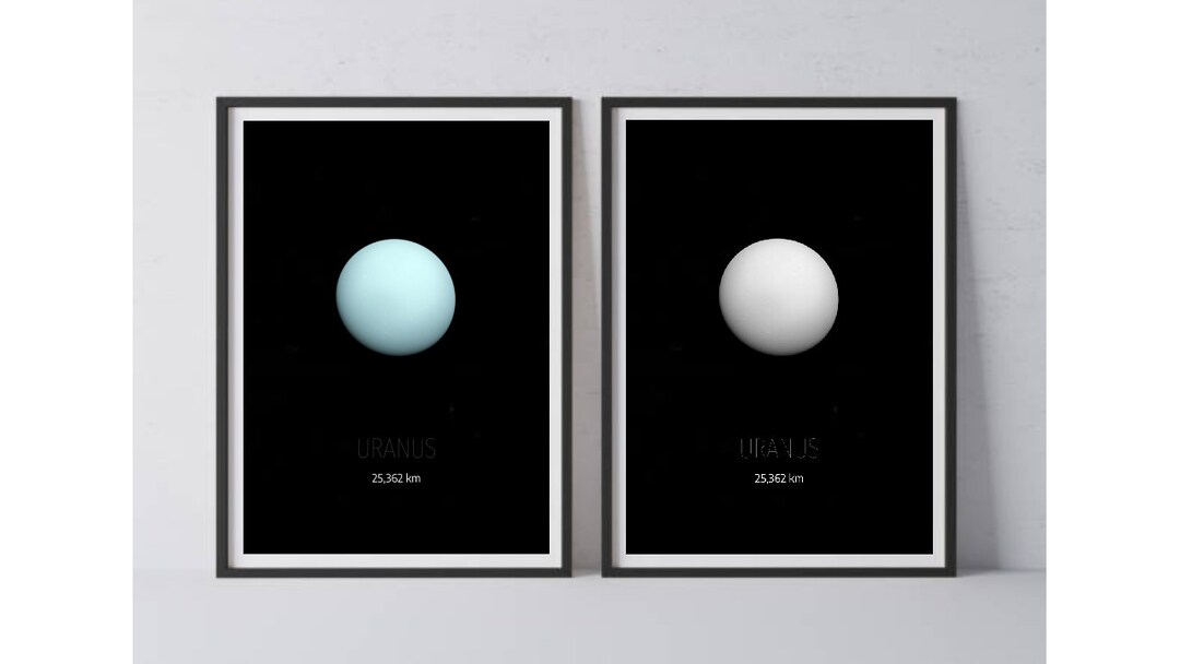 Planet Uranus Digital Prints X2 - Etsy