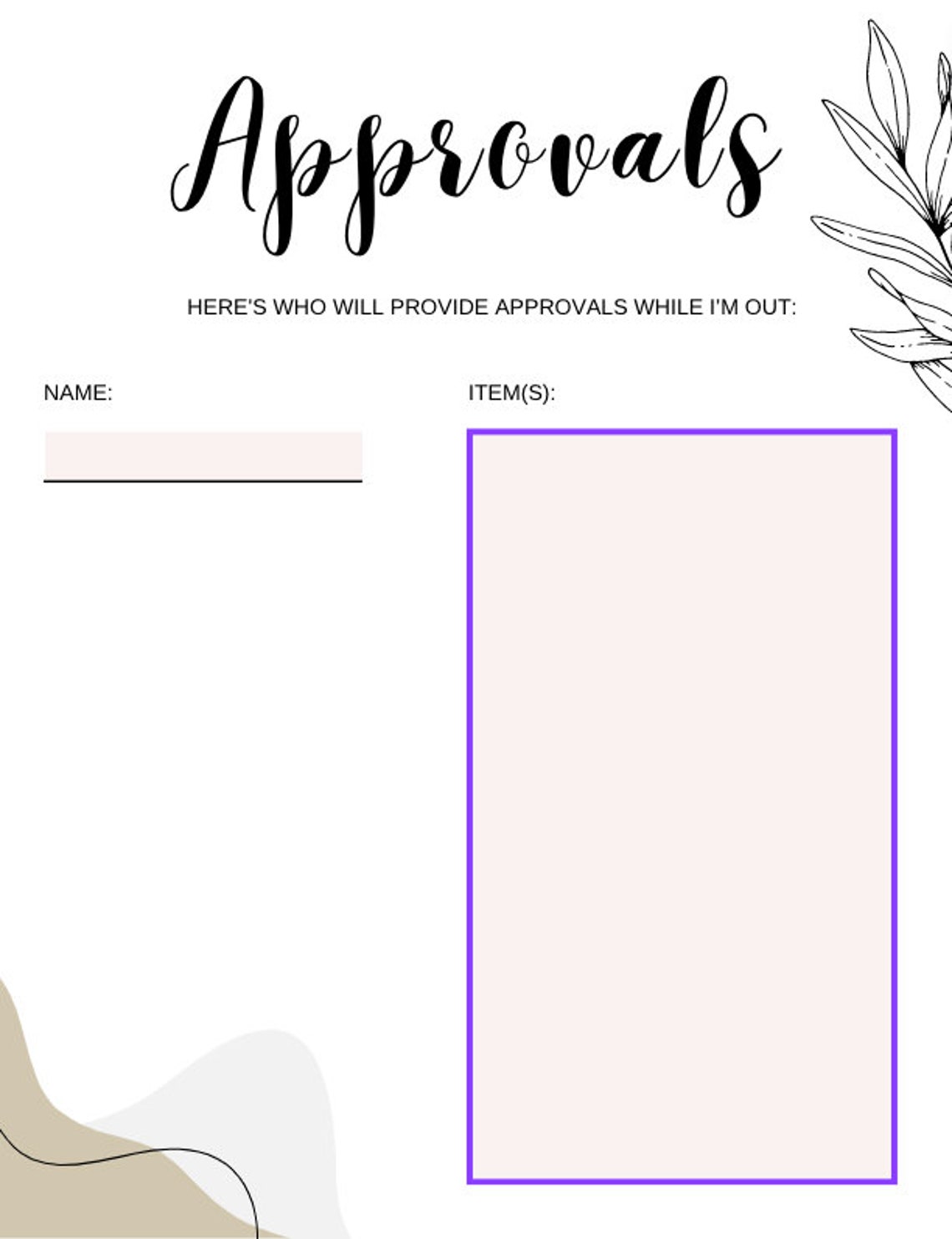 Maternity Leave Template for Working Moms | Digital Download Maternity ...