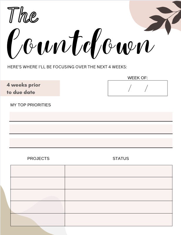 Maternity Leave Template for Working Moms | Digital Download Maternity ...