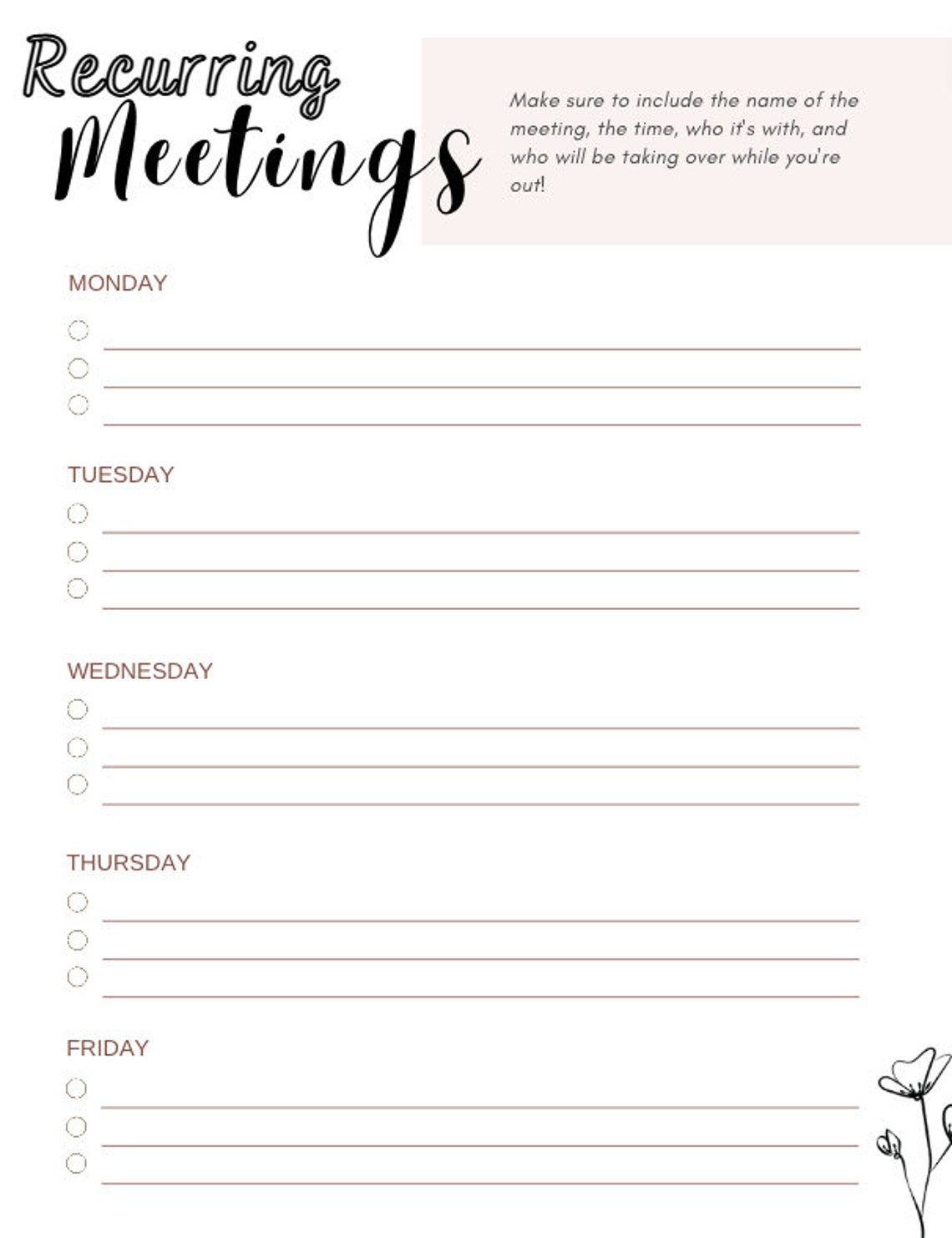 Maternity Leave Template for Working Moms | Digital Download Maternity ...