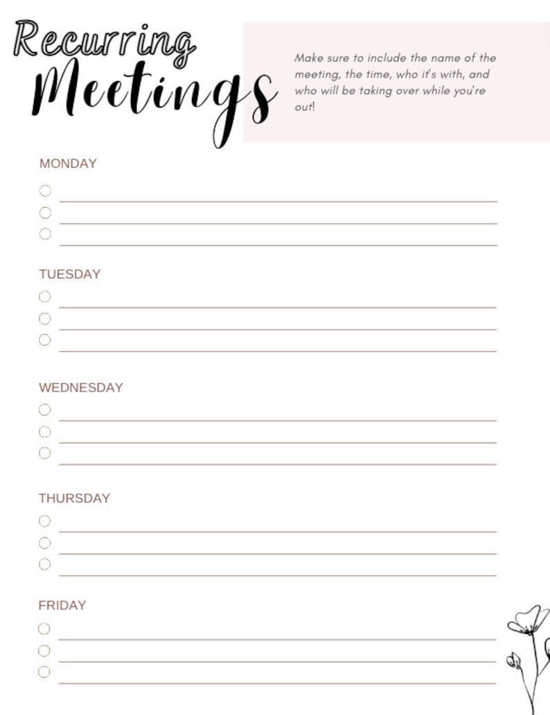 Maternity Leave Template for Working Moms | Digital Download Maternity ...