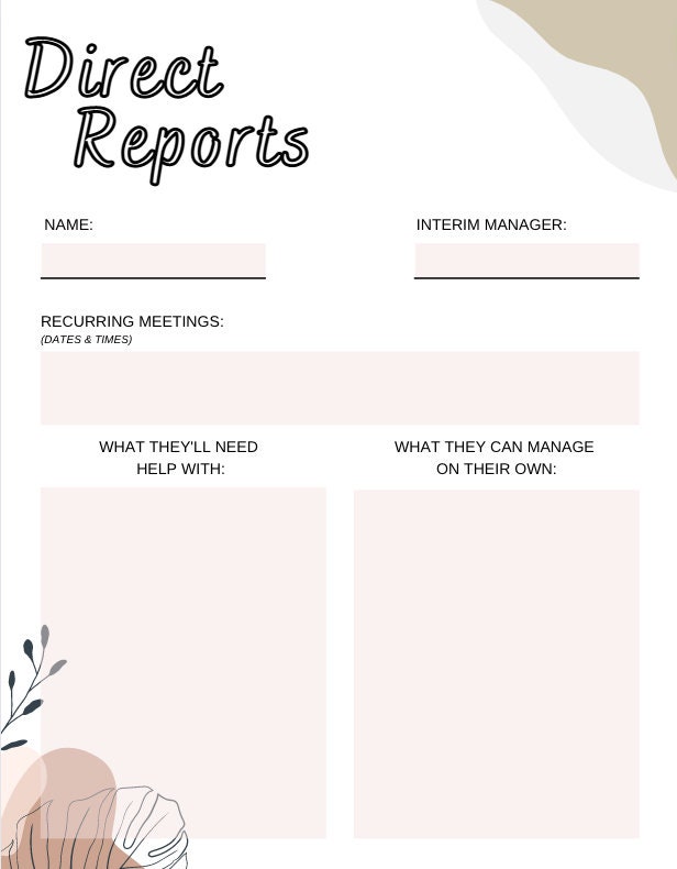 Maternity Leave Template for Working Moms | Digital Download Maternity ...
