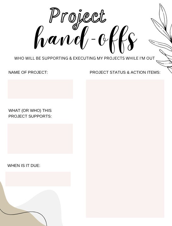 Maternity Leave Template for Working Moms | Digital Download Maternity ...