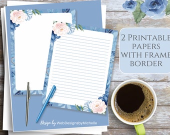 Printable Stationery Paper 8.5x11, Printable Stationery Set, Letter ...