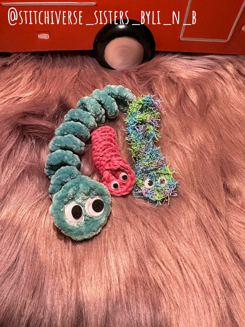 Crochet Pattern: Worry Worm No Sew Printable PDF Note Cards Included ...