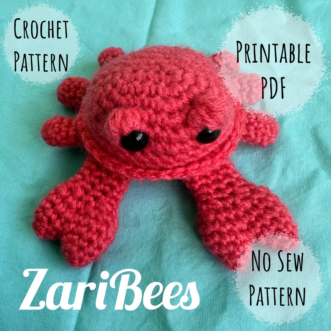 Crochet Pattern: Gabe the Crab - No Sew Pattern - Printable PDF - Etsy