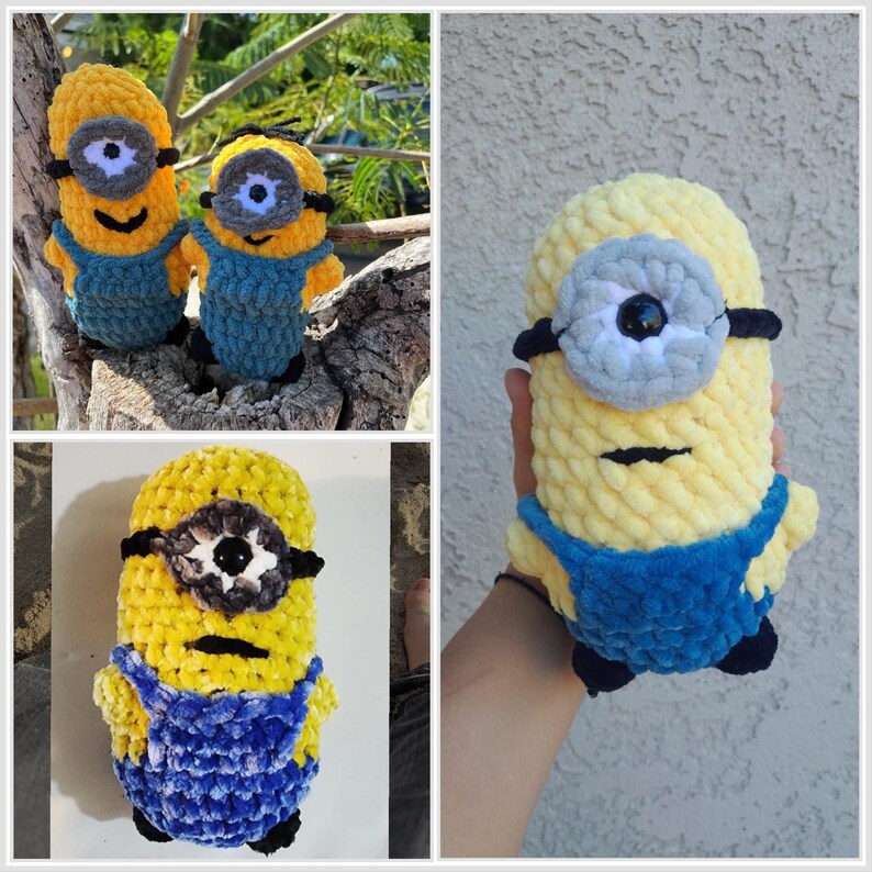 Crochet Pattern: No-sew Yellow Minion Buddy - Printable PDF - Digital ...