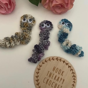 Crochet Pattern: Worry Worm - No Sew - Printable PDF - Note Cards ...