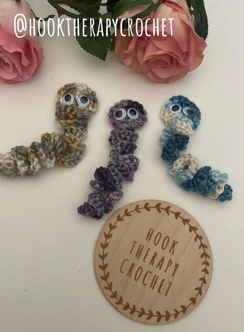 Crochet Pattern: Worry Worm No Sew Printable PDF Note Cards Included ...