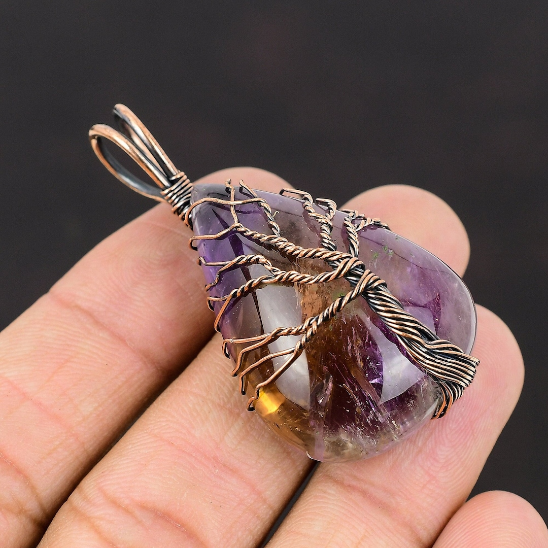 Angelic Tree of Life Ametrine Wired Pendant Gift for Her/him A Quality ...