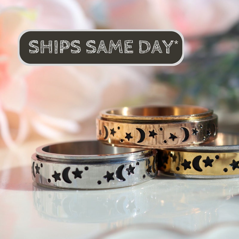 Boho Rose Fidget Ring - Etsy