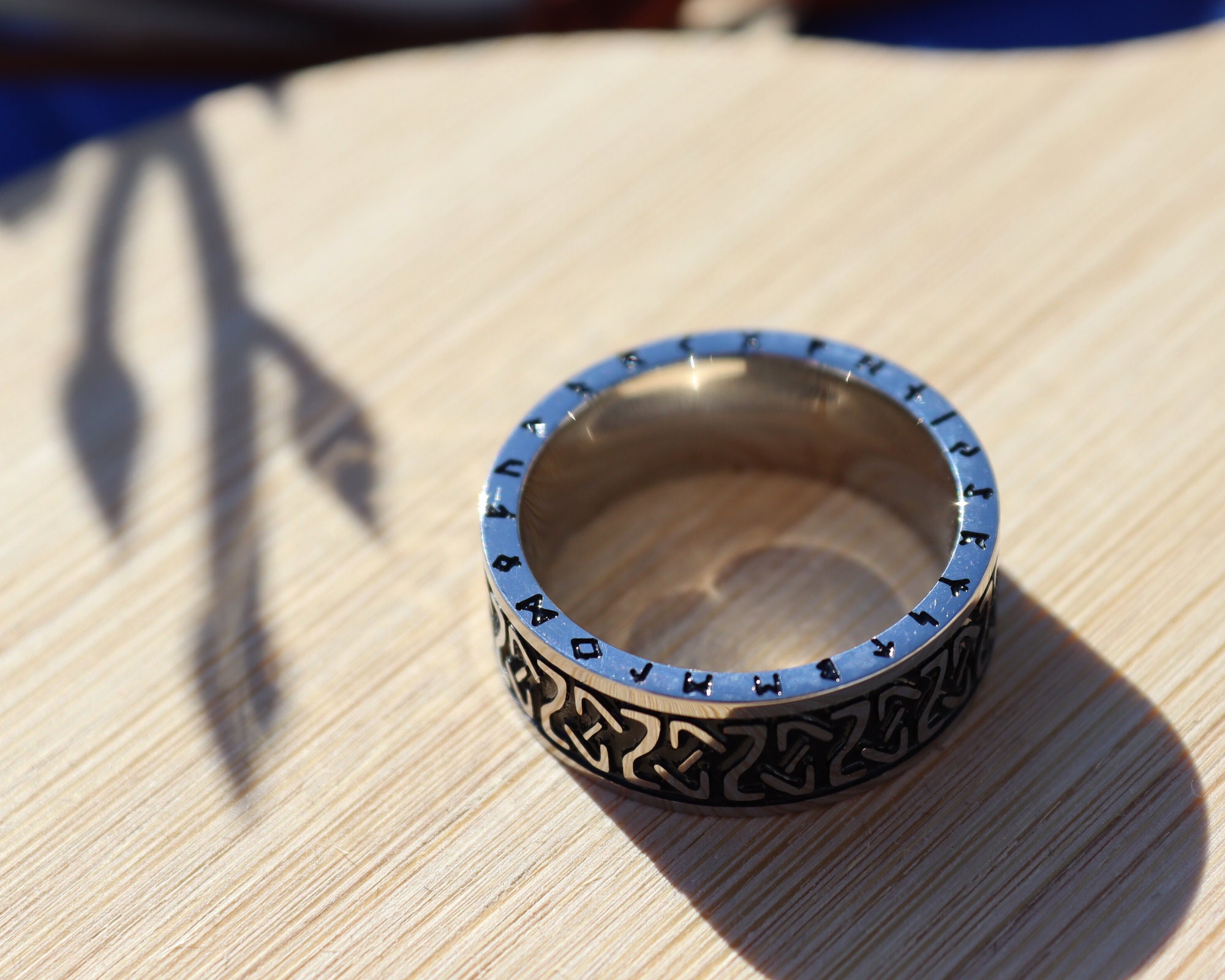 Silver Norse Runes Ring, Viking Ring, Nordic Runes, Norse Mythology ...