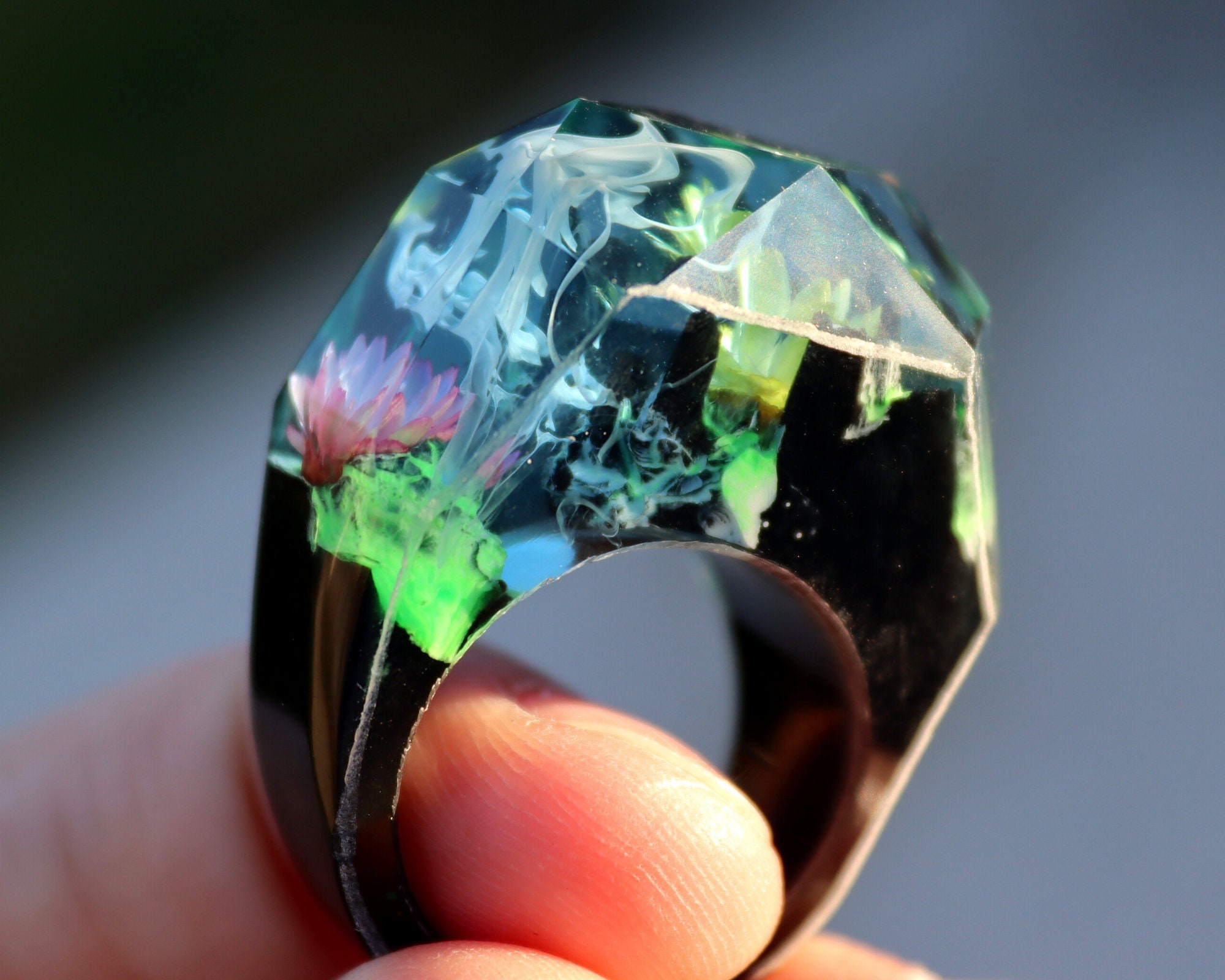 Ocean Resin Ring, Under the Sea Ring, Ocean Floor, Landscape Nature ...